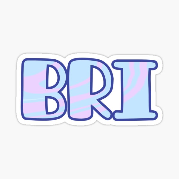 "Bri Name Design" Sticker for Sale by sunny-day-art | Redbubble