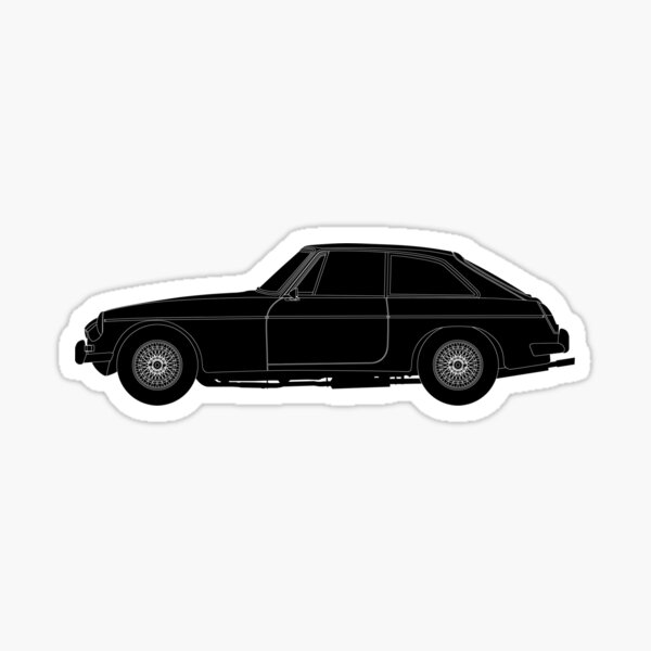 "MG MGB - Monochrome" Sticker by Mystalope | Redbubble