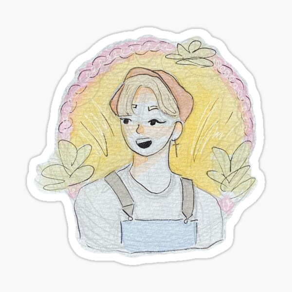 "BTS Jimin" Sticker for Sale by Rachel-Kathryn | Redbubble