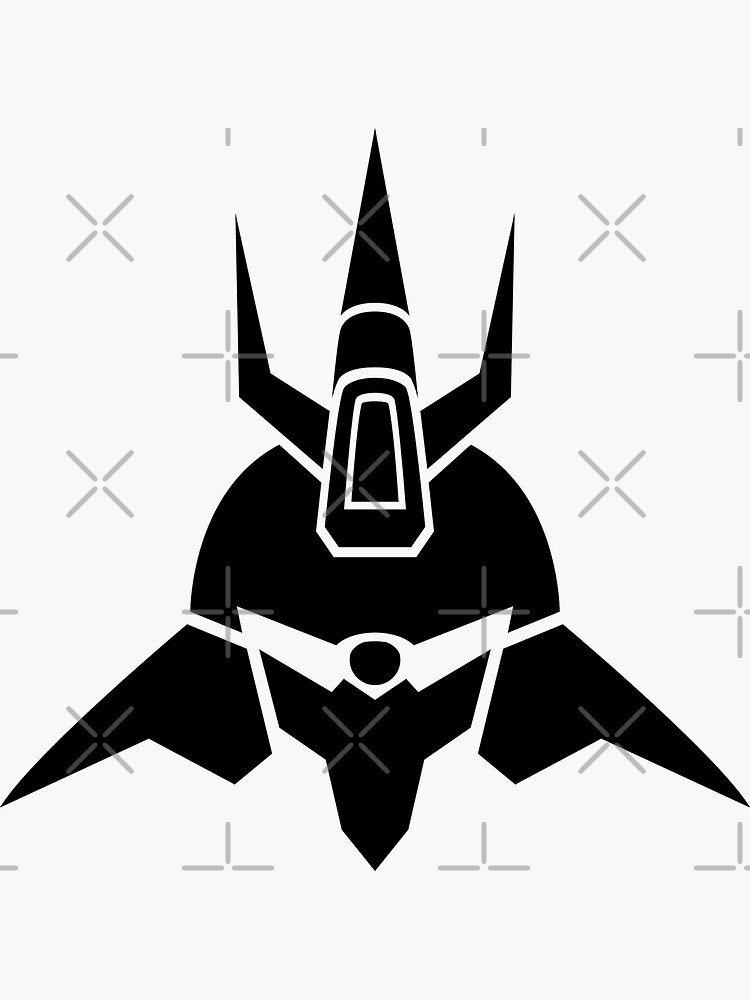 "MSN-04 Sazabi Face" Sticker by SimpleMecha | Redbubble