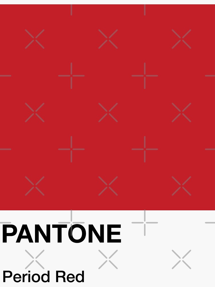 "Pantone Period Red" Sticker for Sale by piastrelli | Redbubble