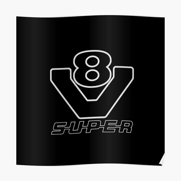 "V8 SuperTrucker Silver Outline " Poster for Sale by ScaniaTrucks ...