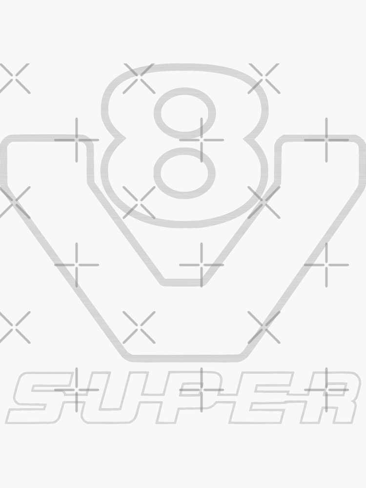 "V8 SuperTrucker Silver Outline " Sticker by ScaniaTrucks | Redbubble