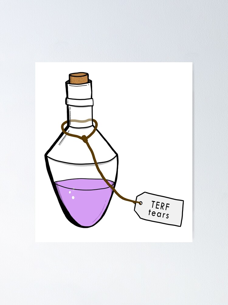 Terf Tears Trans Pride Potion Bottle Poster By Allimckee Redbubble