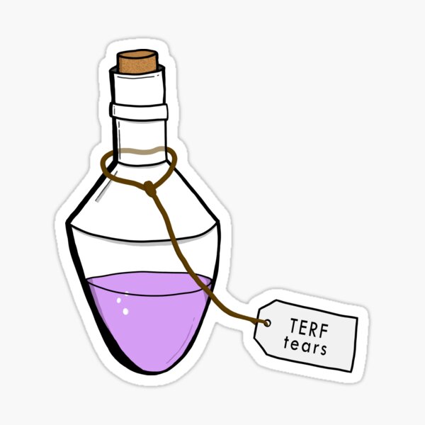 Terf Tears Trans Pride Potion Bottle Sticker For Sale By Allimckee