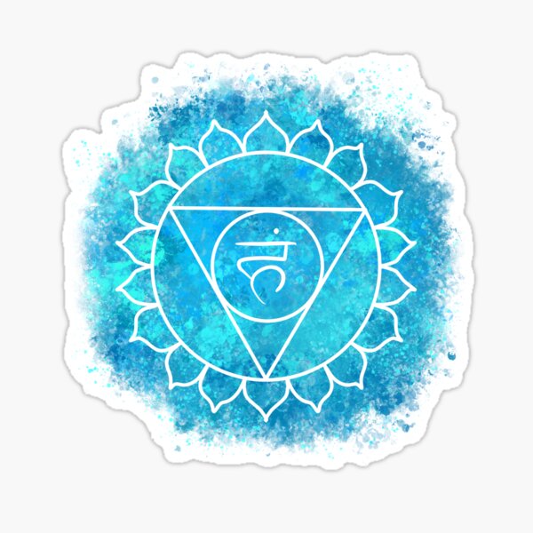 "Throat Chakra Meditation Symbol" Sticker for Sale by The-Mystic-Cat ...