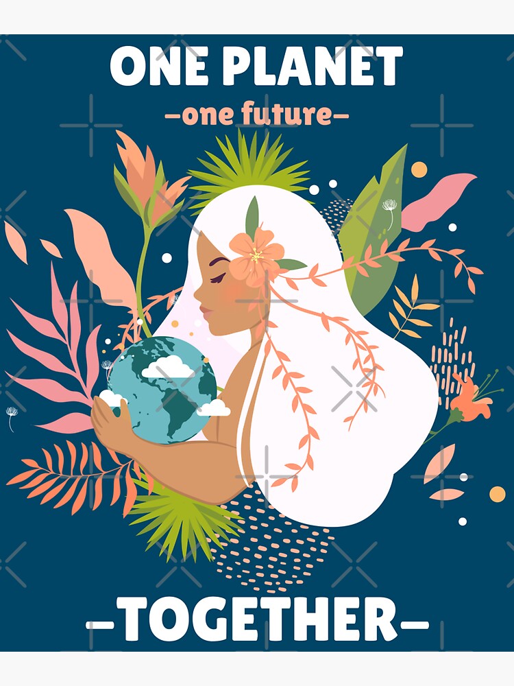 "One planet. One future. Together." Sticker for Sale by Sprience ...