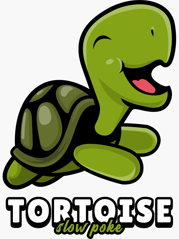 " Slow Poke Cute Baby Tortoise" Sticker for Sale by davestees506 ...