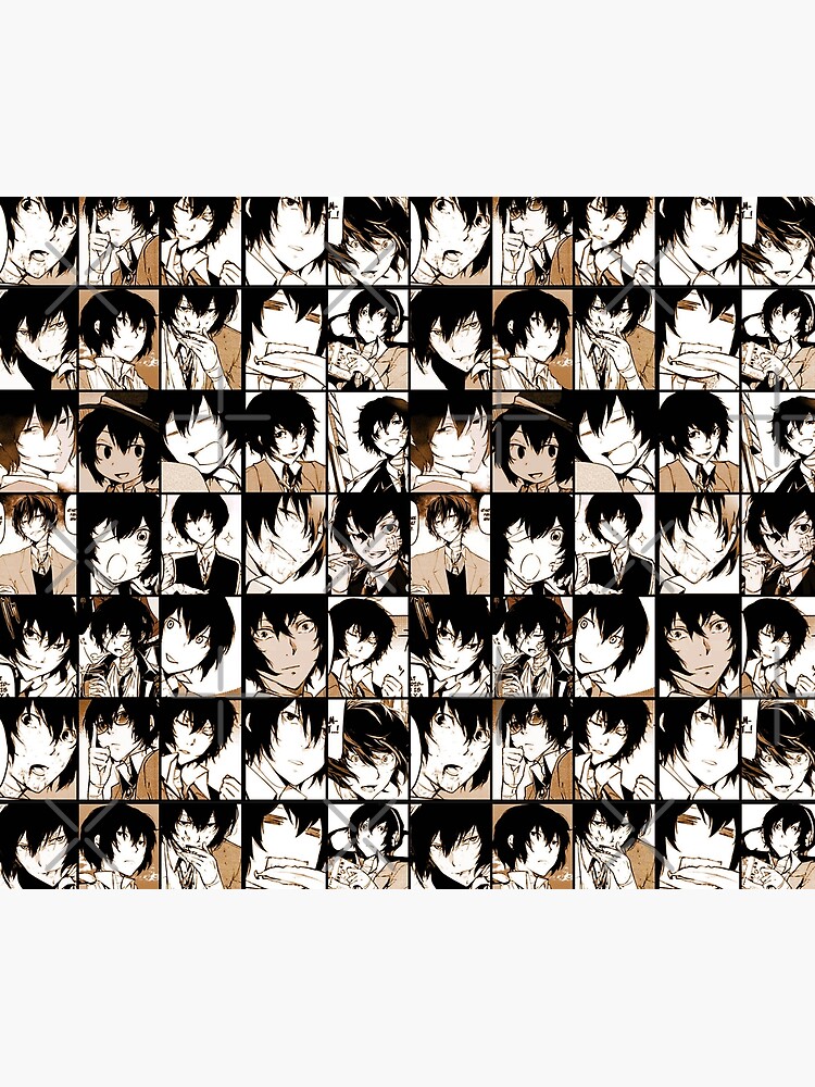 Dazai Osamu Collage- Manga Color Version Throw Blanket Designed & Sold ...