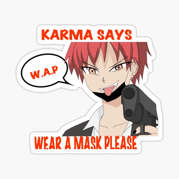 "Karma Akabane WAP (color shirts)" Sticker for Sale by bumblay | Redbubble