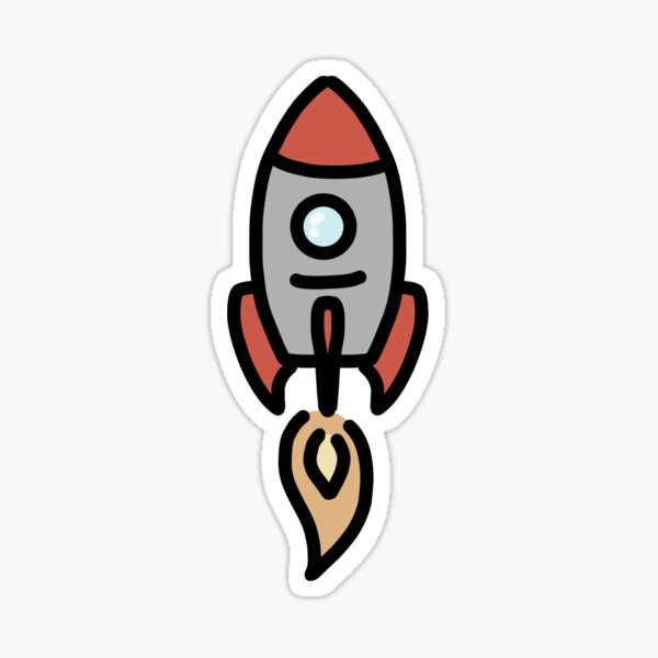"Little Rocket Ship Doodle" Sticker for Sale by bassoongirl123 | Redbubble
