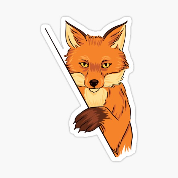 "Animal theme Red fox " Sticker for Sale by FFelder | Redbubble
