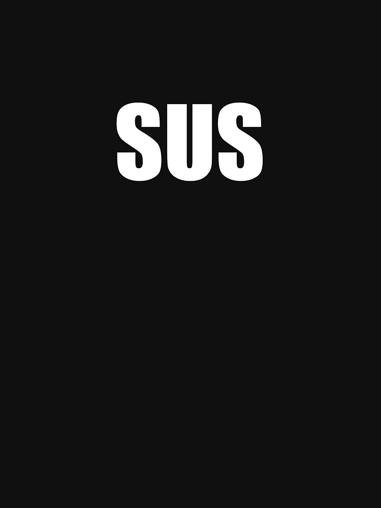 "SUS (AmongUs) - Merch, Black edition" T-shirt for Sale by SpicyNest ...