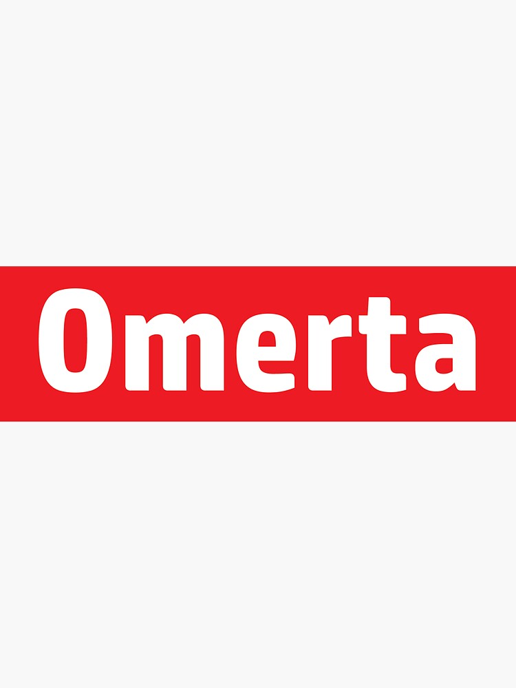 "omerta" Sticker for Sale by Misguided-life | Redbubble