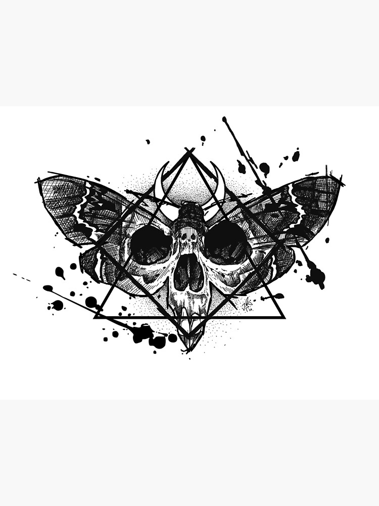 "Dark Goth Death Moth Skull" Canvas Print for Sale by Jackierabbit12 ...
