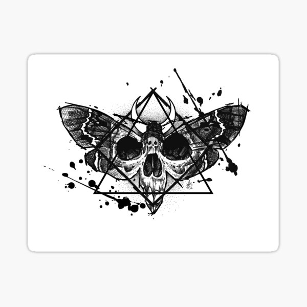 "Dark Goth Death Moth Skull" Sticker for Sale by Jackierabbit12 | Redbubble