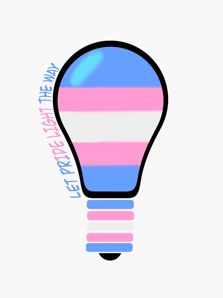 "Transgender Pride Light Bulb " Sticker by Bable | Redbubble