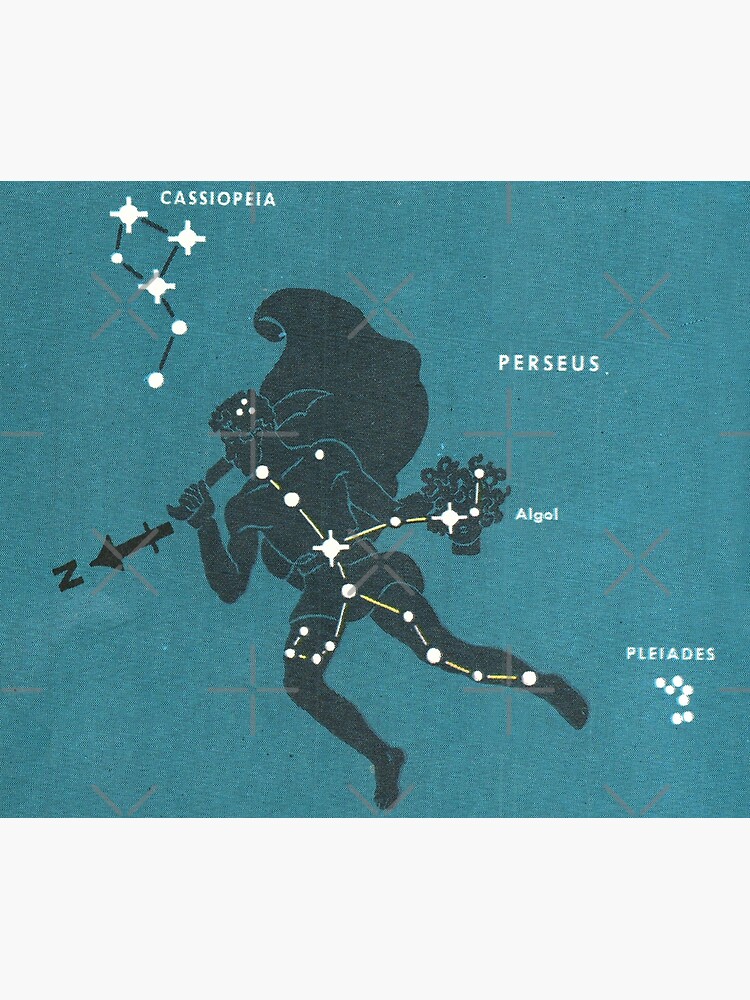 "Perseus Constellation - Vintage Retro Star Map" Poster for Sale by ...
