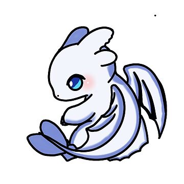 "Chibi Light Fury" Sticker for Sale by Lunarwolfie1234 | Redbubble