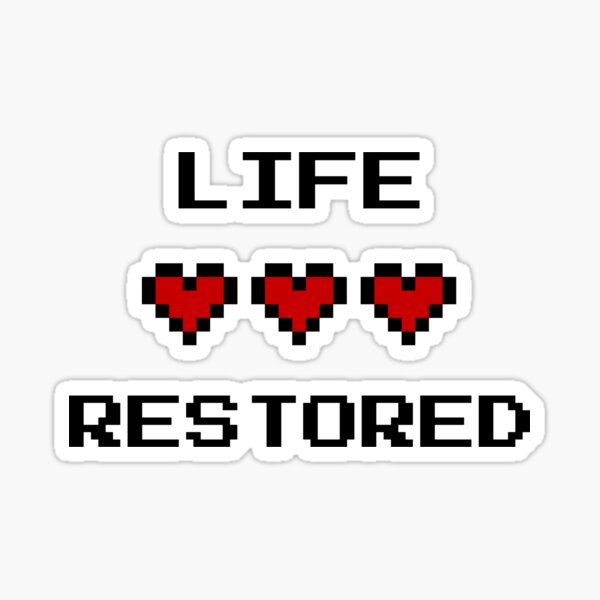 "Retro Life Restored " Sticker for Sale by sfemilycall | Redbubble