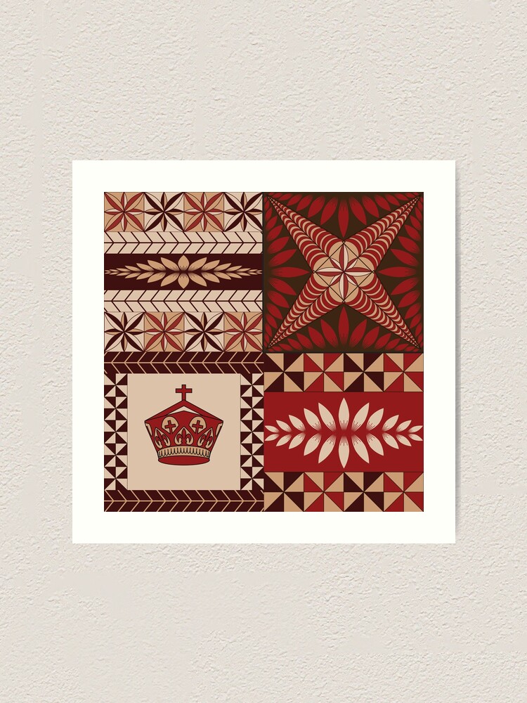"Fonulei Pattern - Tongan Ngatu" Art Print for Sale by lolomastudio ...