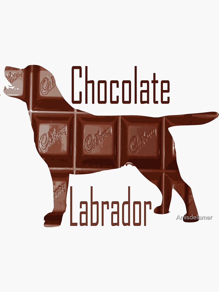 "Chocolate Labrador" Sticker for Sale by Amisdelamer | Redbubble