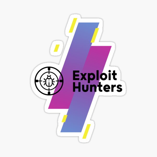 "Exploit Hunters T-Shirt" Sticker by PinkEyeApparel | Redbubble