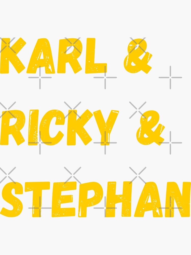 "Karl And Ricky And Stephen The Ricky Gervais Show Fan Design " Sticker ...