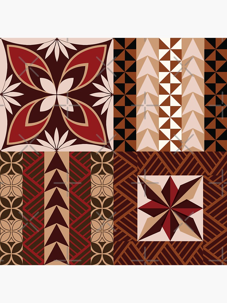 "Tau Pattern - Samoan Siapo" Sticker for Sale by lolomastudio | Redbubble