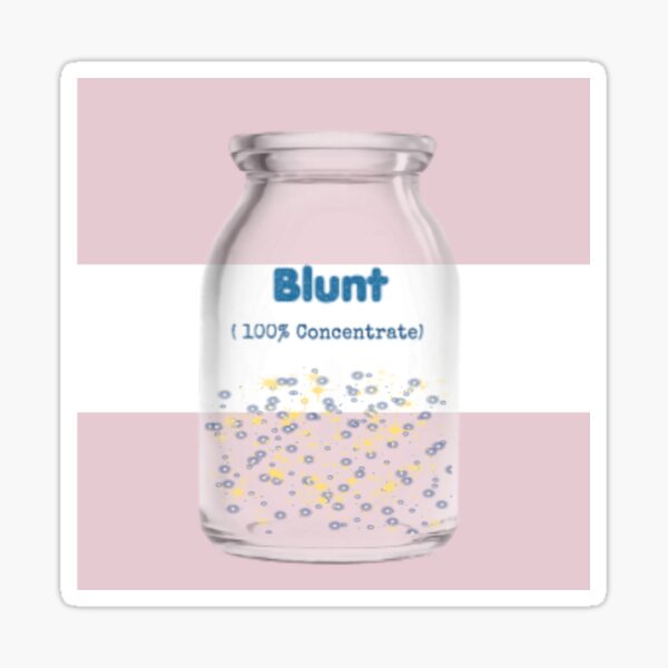 "Blunt" Sticker for Sale by Teddymfgrams | Redbubble
