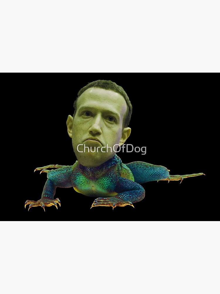 "Mark Zuckerberg Is A Lizard" Art Print for Sale by ChurchOfDog | Redbubble