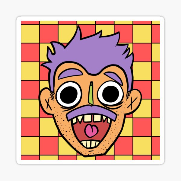 "Stache Face (Strawberry/Banana)" Sticker for Sale by Coli-Kiss | Redbubble