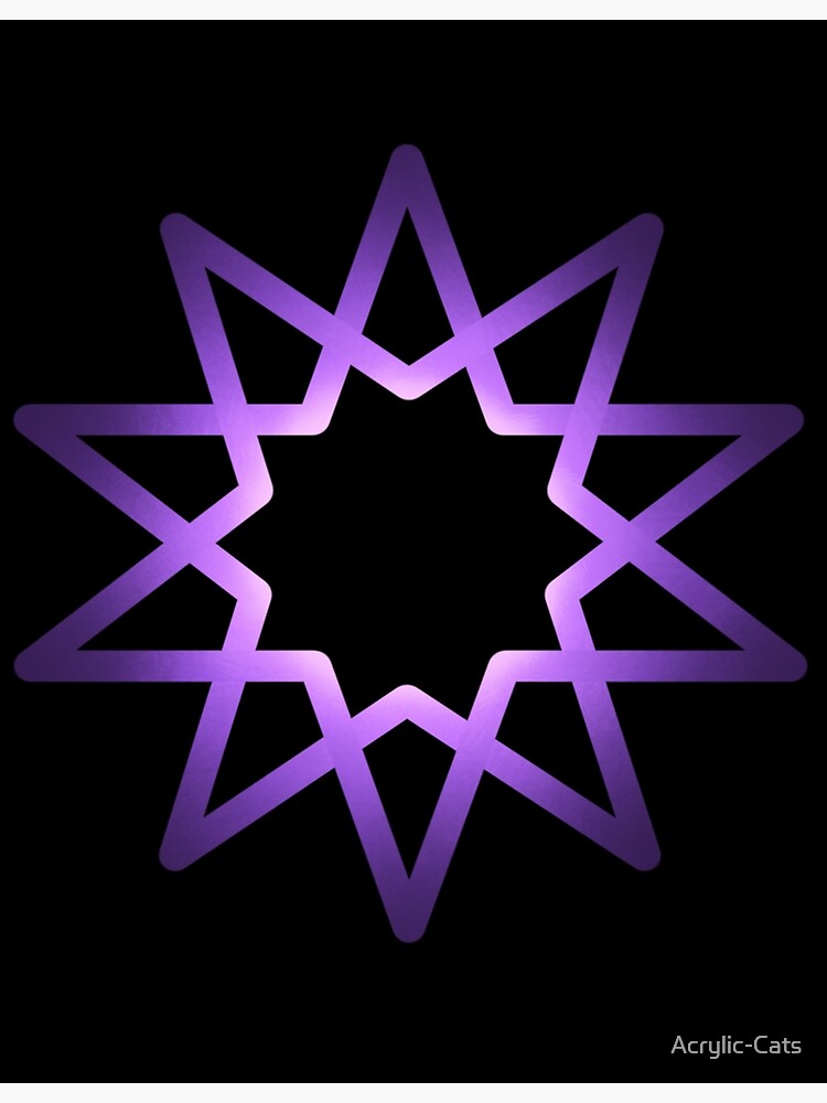 "Purple Star Decagon Symbol" Art Print by Acrylic-Cats | Redbubble