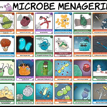 "Microbe Menagerie Trading Cards" Zipper Pouch for Sale by ...
