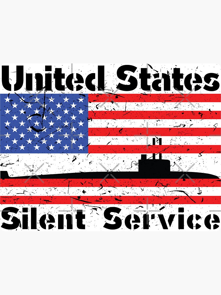 "US Silent Service Submarine Distressed Flag" Sticker for Sale by ...