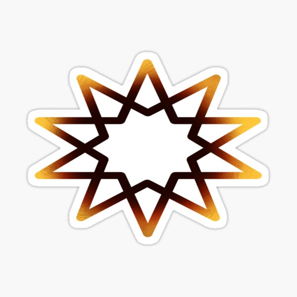 "Orange Star Decagon symbol" Sticker for Sale by Acrylic-Cats | Redbubble