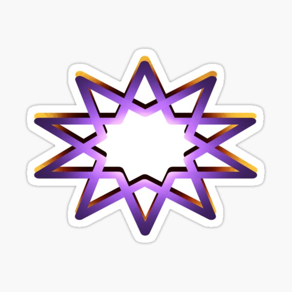 "Purple Star Decagon with Orange shade" Sticker by Acrylic-Cats | Redbubble