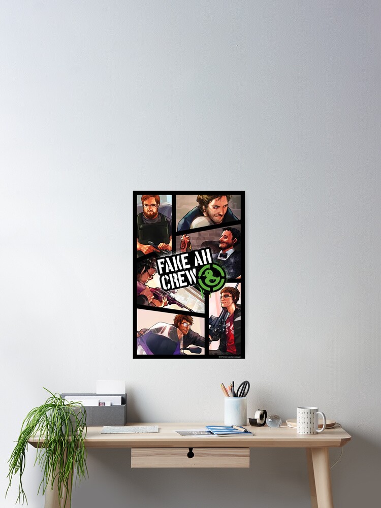 "Fake AH Crew" Poster for Sale by bevans32 | Redbubble