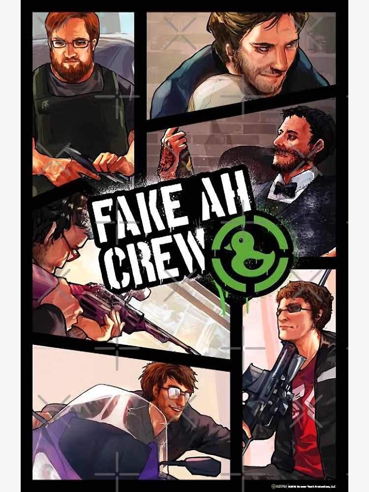 "Fake AH Crew" Poster for Sale by bevans32 | Redbubble