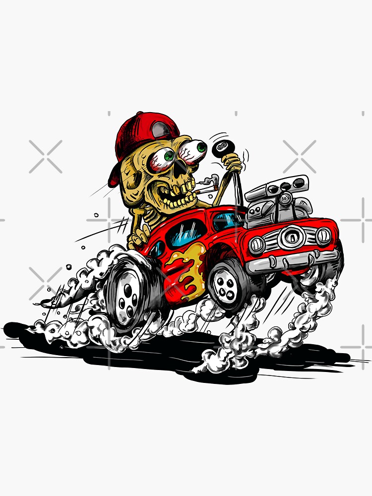 "Coloured Textured Coffin Dodger Hot Rod Skeleton for Big Daddy ...