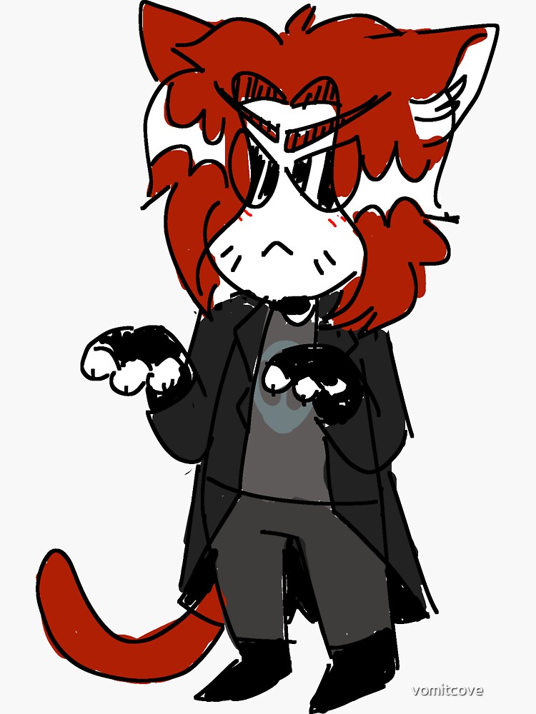 "Catboy Postal Dude" Sticker for Sale by vomitcove | Redbubble