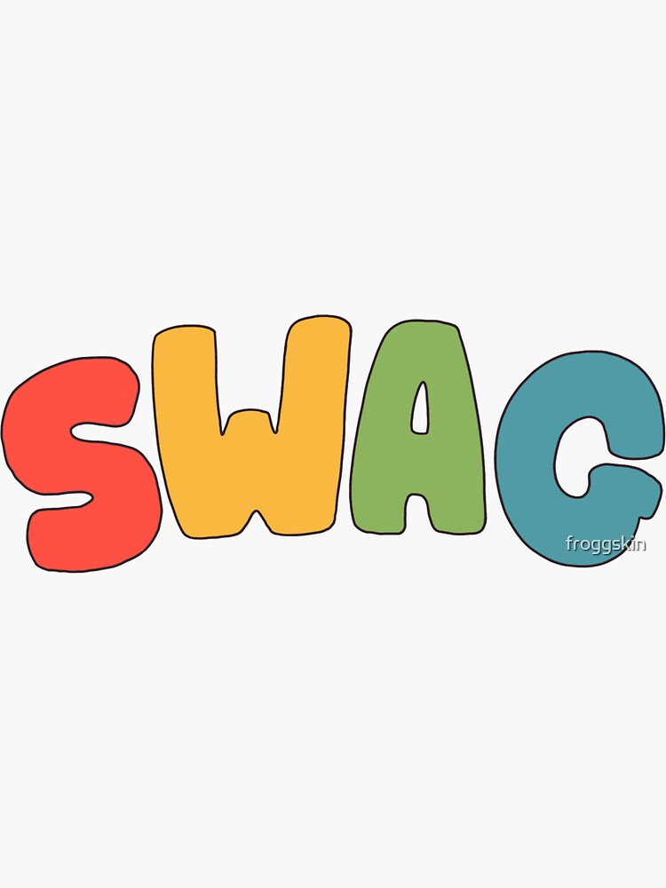 "a very swag logo :)" Sticker for Sale by froggskin | Redbubble