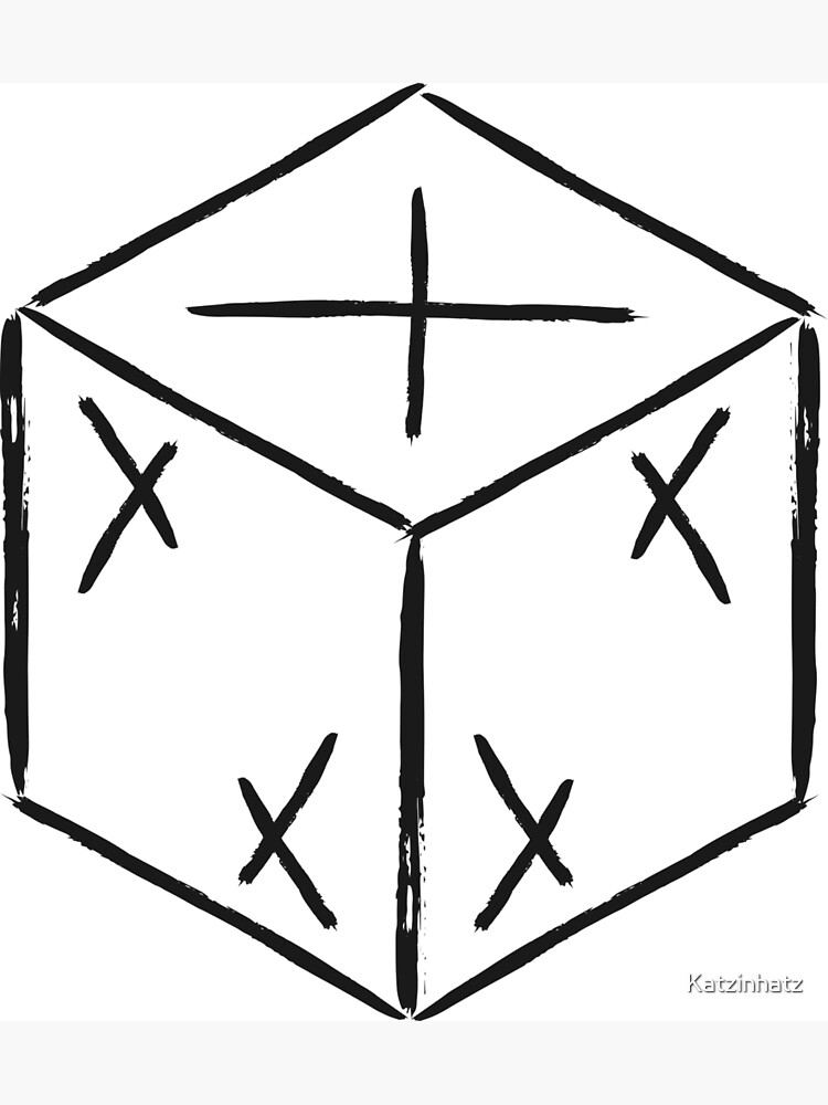 "Paper Cube Black" Poster by Katzinhatz | Redbubble