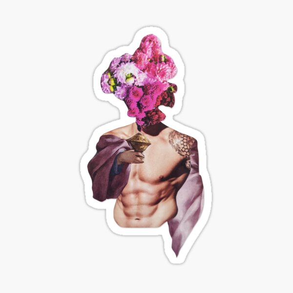 "Male Collage 4" Sticker for Sale by BearlyDrawn | Redbubble