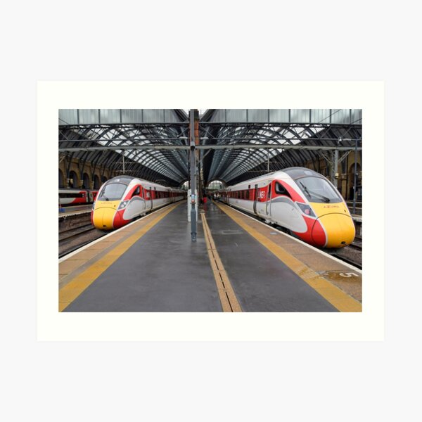 "LNER Azuma trains at Kings Cross" Art Print by Scenebyrail | Redbubble