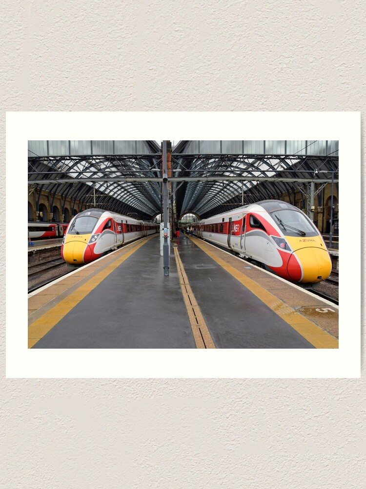 "LNER Azuma trains at Kings Cross" Art Print by Scenebyrail | Redbubble