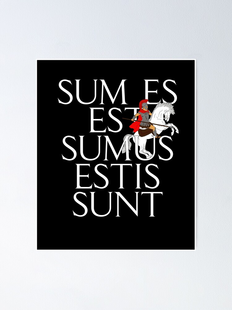 "Sum Es Est Latin Declination Roman Study" Poster by L7seven | Redbubble