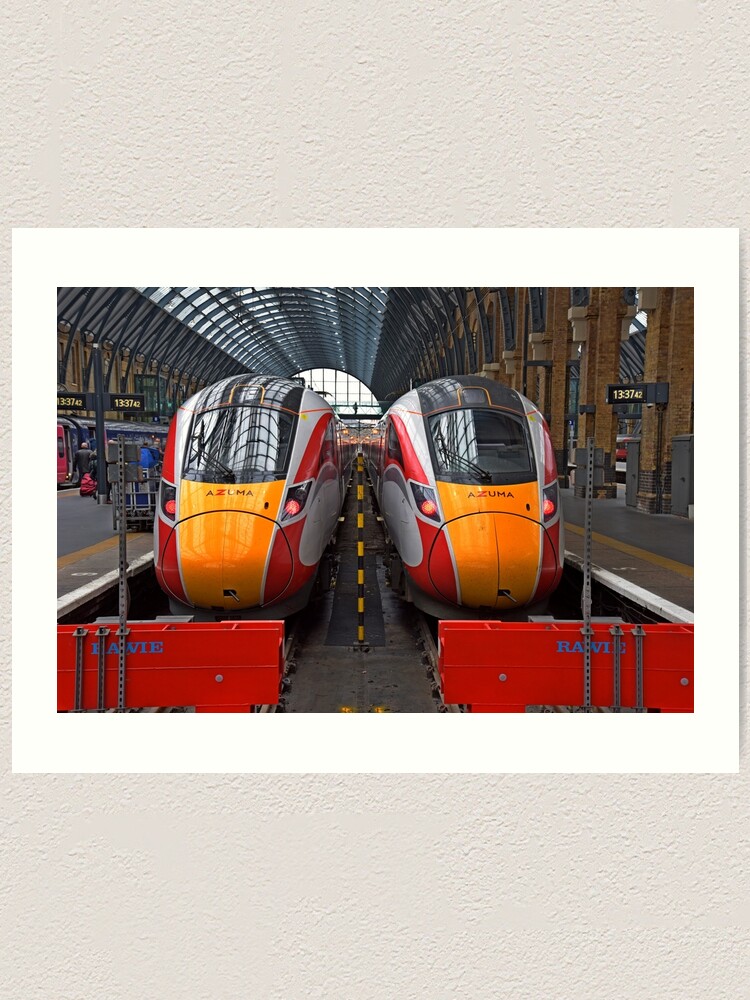"LNER Azuma trains at Kings Cross" Art Print by Scenebyrail | Redbubble