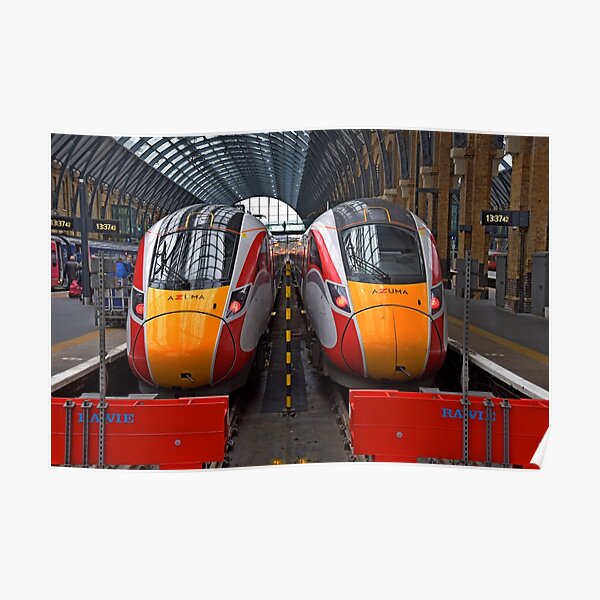 "LNER Azuma trains at Kings Cross" Poster for Sale by Scenebyrail ...