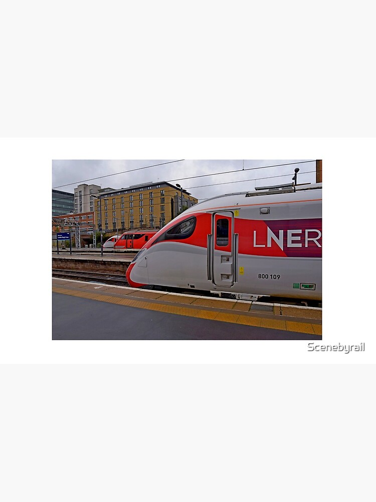 "LNER Azuma trains with a class 91 loco at Kings Cross" Coffee Mug for ...